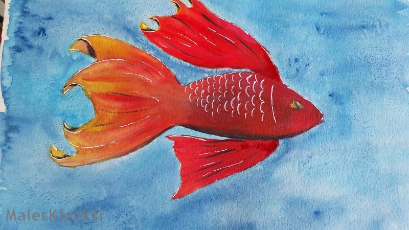 Tutorial Aquarellfisch - MalerKlecksi